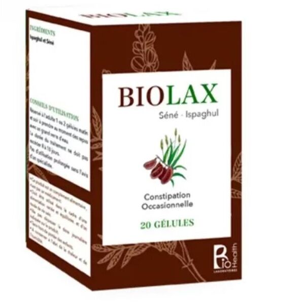 BIO HEALTH BIOLAX LAXATIF 20 GELULES - PARA CENTRE