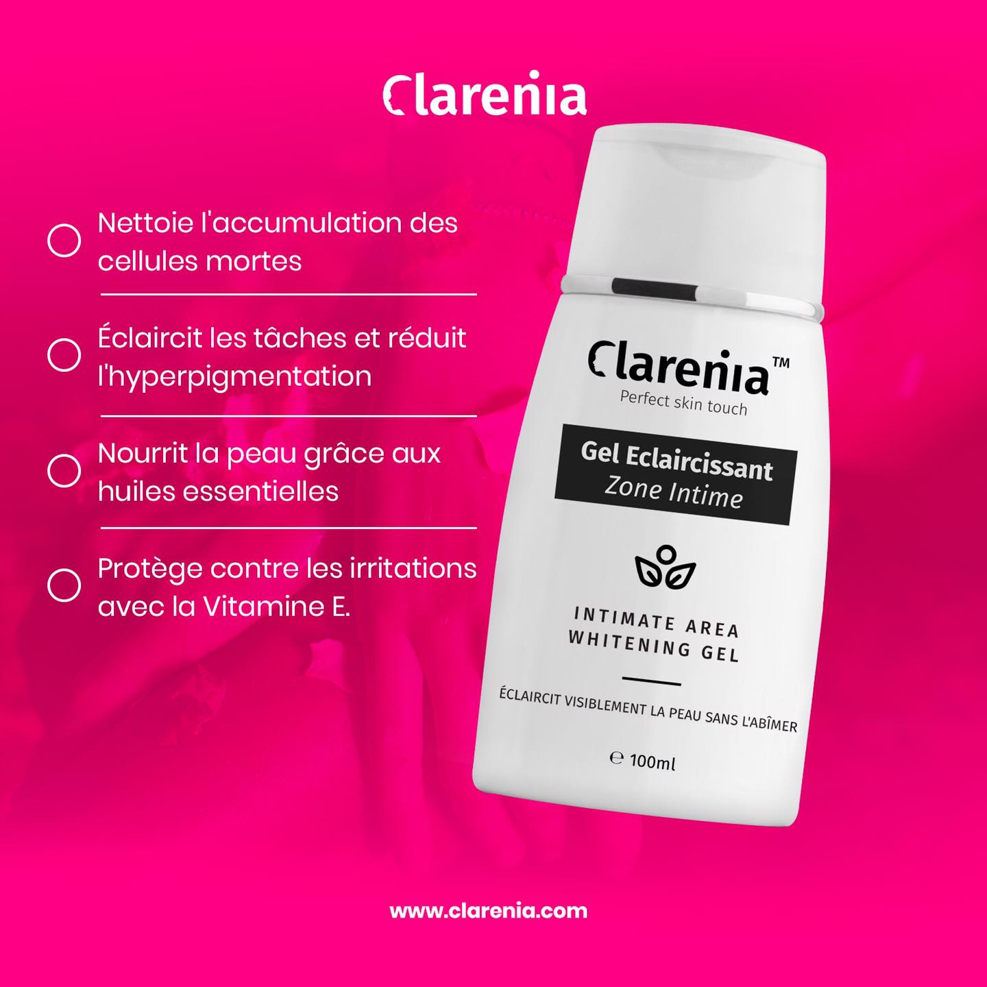 CLARENIA GEL INTIME ECLAIRCISSANT - 100ML - PARA CENTRE