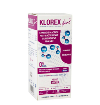 KLOREX BAIN DE BOUCHE FORT ANTI BACTERIEN 250ML - PARA CENTRE