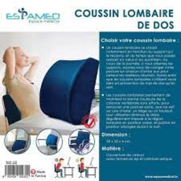 COUSSIN LOMBAIRE DE DOS ERGONOMIQUE – PARA CENTRE